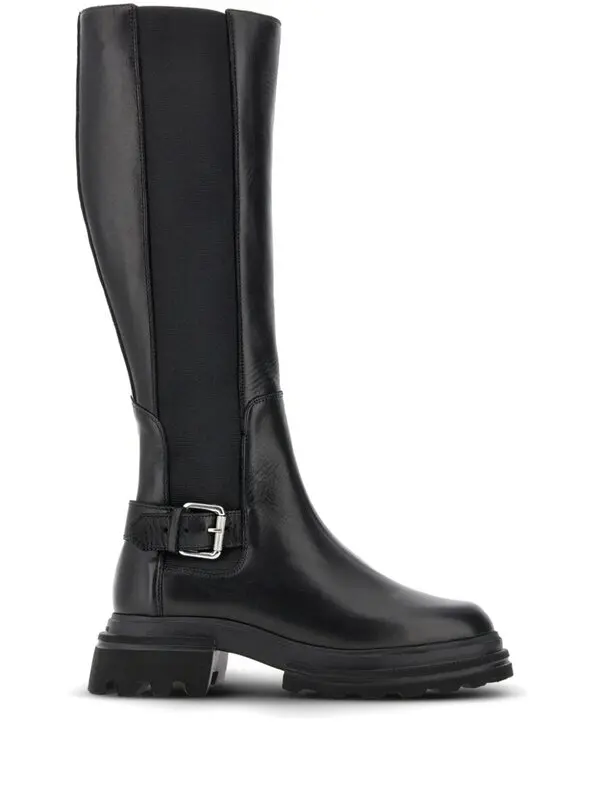 Hogan Buckled Biker Boots