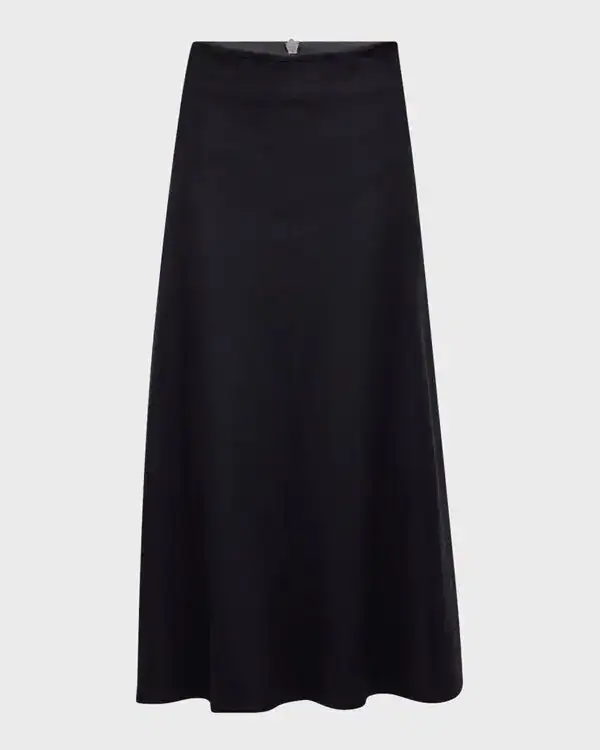 Vanessa Bruno Boushra A-Line Midi Skirt - Nuit | Editorialist