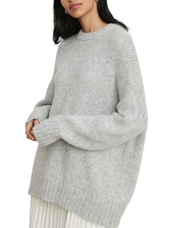 Jenni Kayne Alpaca Cocoon Crewneck Sweater - Grey
