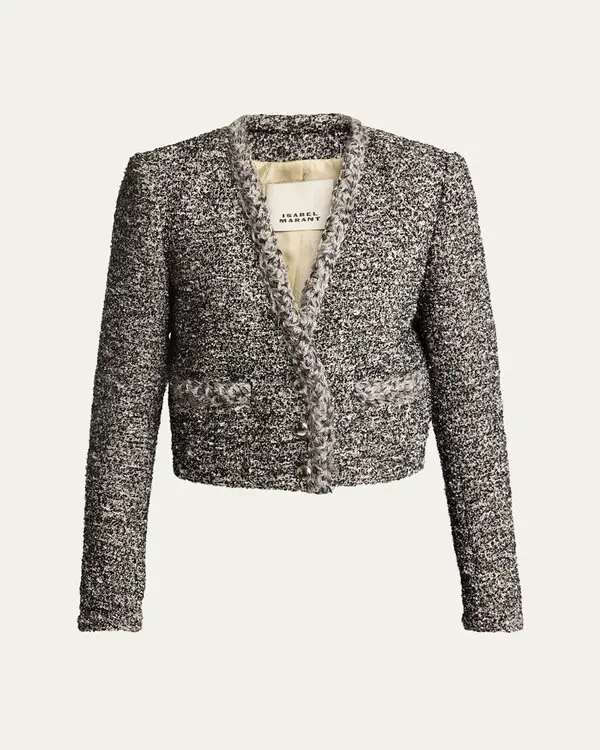 Isabel Marant Gwendoline Boucle Jacket - Blackecru