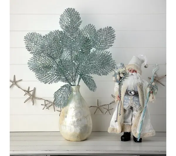 VALERIE PARR HILL 23' Glitter Coral Reef Spray Set Of 6 Valer Ie