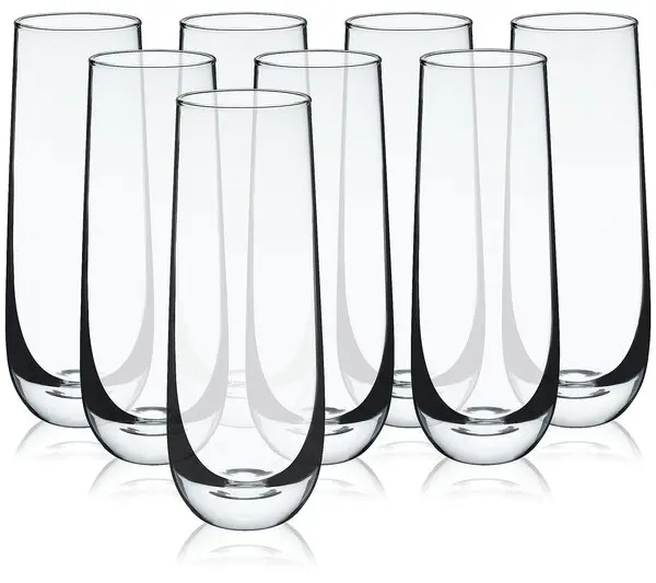 TRUE BRANDS Stemless Champagne Flutes Set Of 8