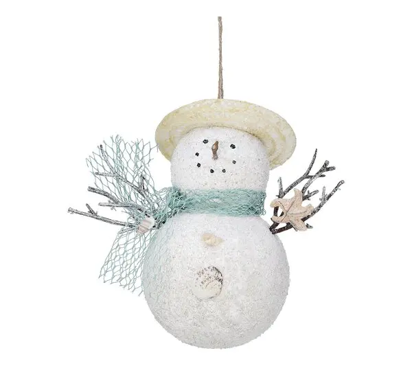 VALERIE PARR HILL 7' Coastal Snowman Ornament Valerie