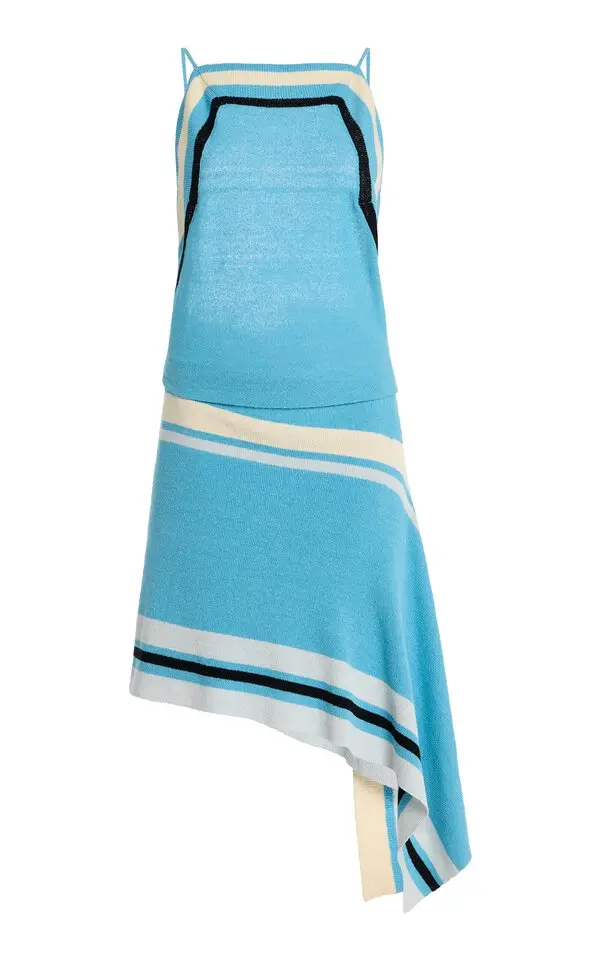 Christopher Esber Straccio Knitted Extension Drape Mini Dress