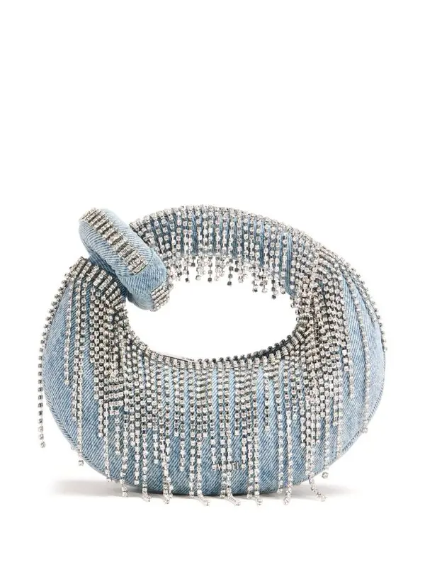 Jw Pei Mini Abacus Denim Crystal Tote