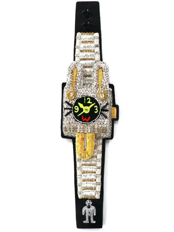 Walter Van Beirendonck Crazy Bunny Bracelet In Black - 30% Off
