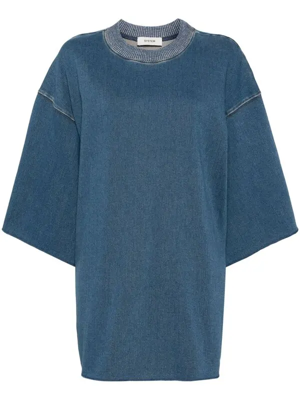SYSTEM Denim Jersey Top