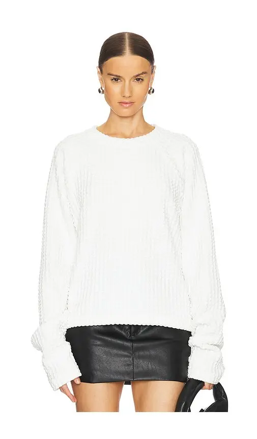Norma Kamali Oversized Raglan Sleeve Top With Tube Scarf