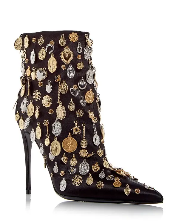 Dolce & Gabbana Charm Embellished Booties