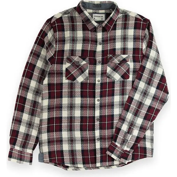 Sovereign Code Redwood Button Down Shirt - Dk Red/ Luke Plaid