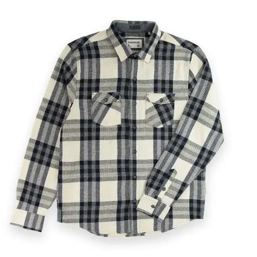 Sovereign Code Redwood Button Down Shirt - Cream/ Dylan Plaid