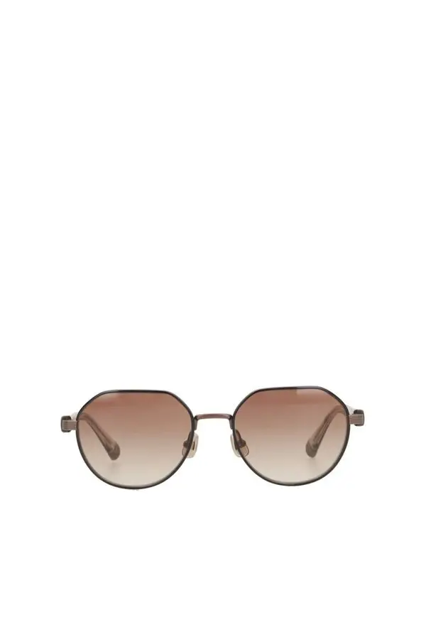 Brunello Cucinelli Geometric Sunglasses - Brown+black+ivory+blue