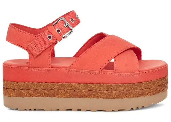 UGG Aubrey Ankle Sandal - Vibrant Coral
