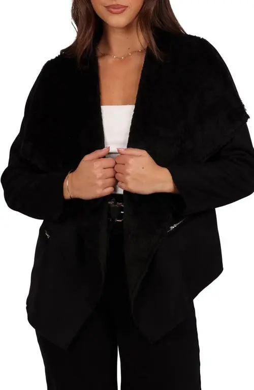 PETAL & PUP Lopez Faux Shearling Jacket - Black