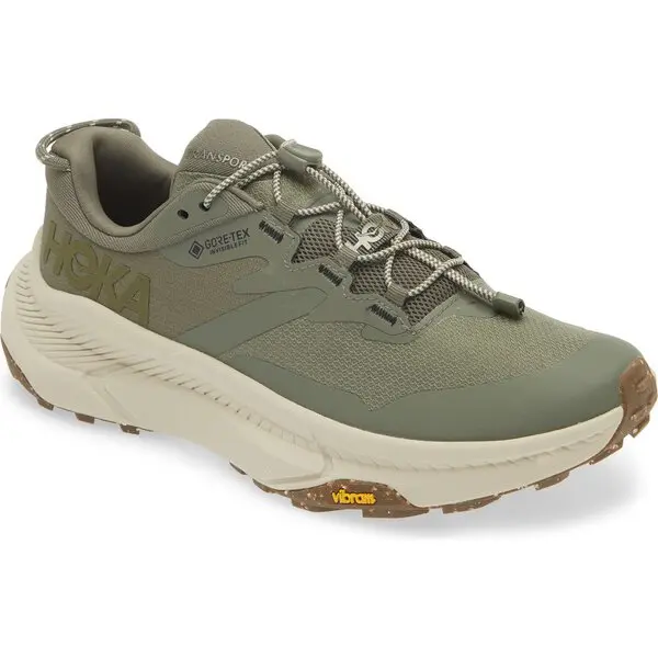 Hoka Transport Gore-tex® Running Shoe - Slate / Oat Milk
