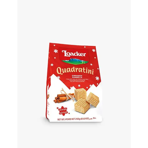 LOACKER Quadratini Crispy Cinnamon-cream Filled Wafer Cubes 250g