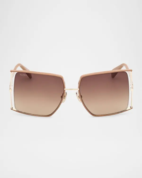 Max Mara Rectangle Sunglasses - Lbrnobrng