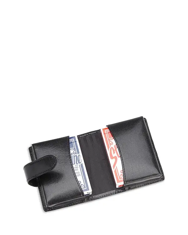 ROYCE NEW YORK Aristo Leather Playing Card Set - Black