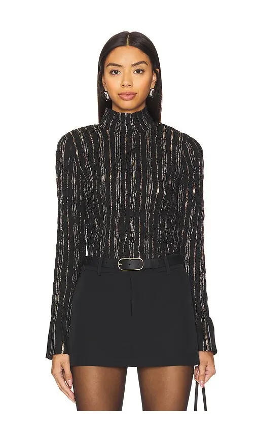 Cinq À Sept Cooper Top - Black & Bronze