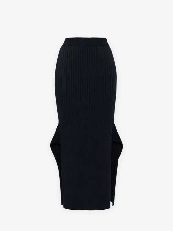Stella McCartney Ribbed Flared Midi Skirt
