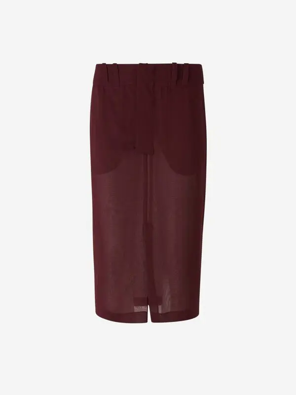 Saint Laurent Silk Midi Skirt