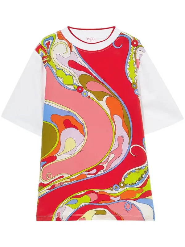 Emilio Pucci Orchidee-print T-shirt - White