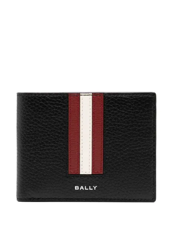 Bally Ribbon Bifold In Leather - Black