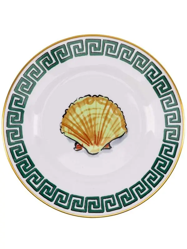 GINORI 1735 Shell-print Porcelain Bread Plate - White