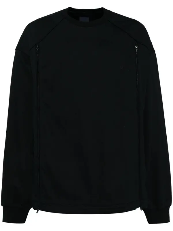 JUUN.J Side-open Mesh Two-tone Sweatshirt