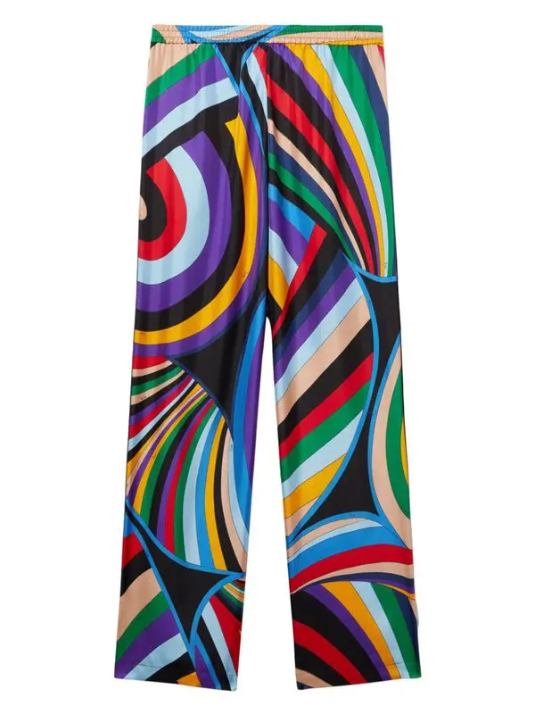 Emilio Pucci Iride-print Silk Trousers