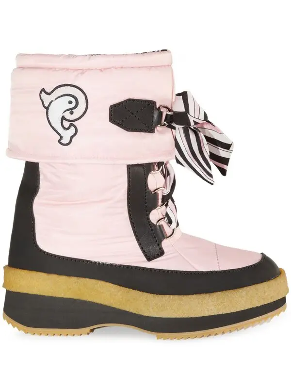 Emilio Pucci Iride-print Snow Boots - Pink