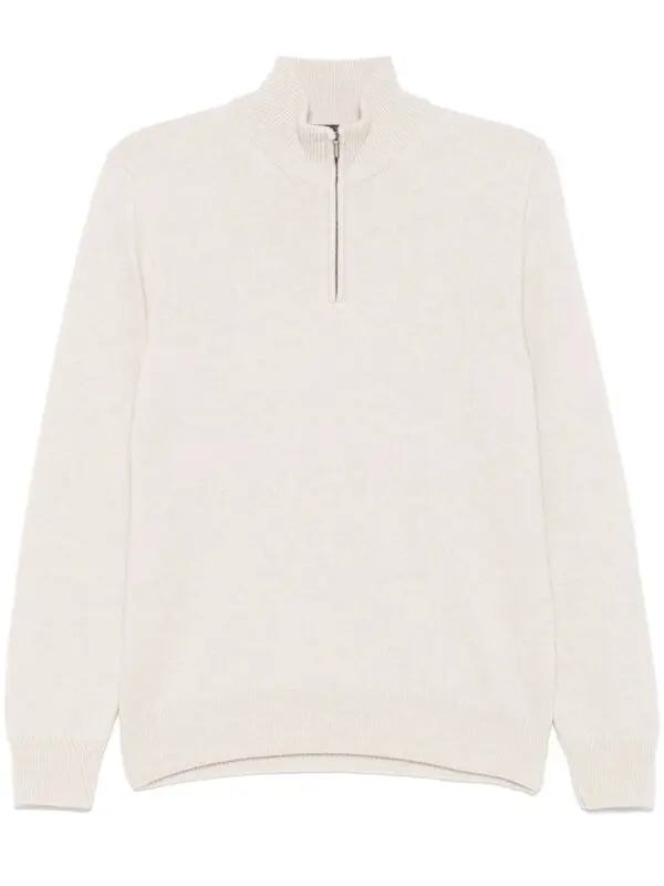 ZANONE Half-zip Sweater - Neutrals