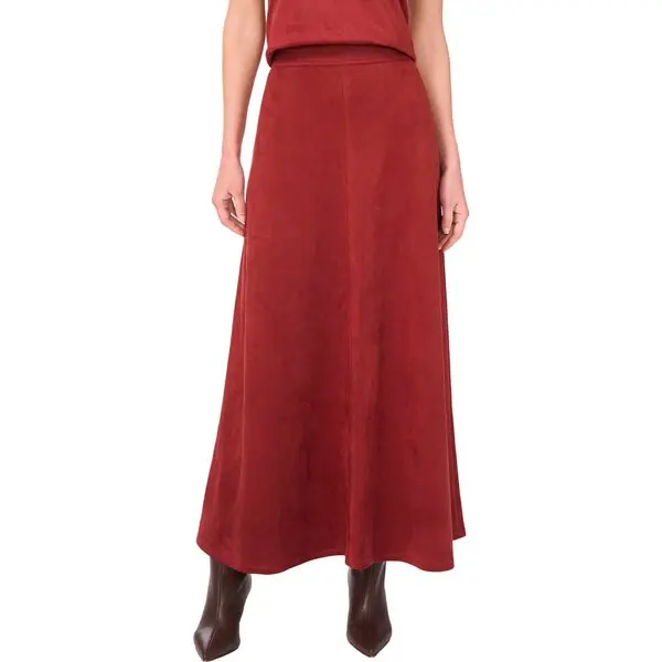 Vince Camuto Faux Suede A-line Skirt - Rustic