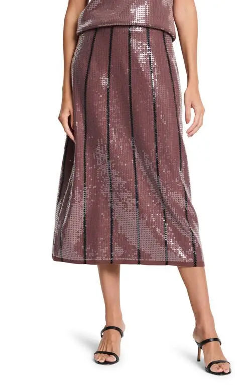 NIC+ZOE Sequin Striped A-line Skirt