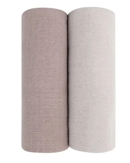 ELY'S & CO. Cotton Muslin Swaddle Blanket 2 Pack - Grey/taupe
