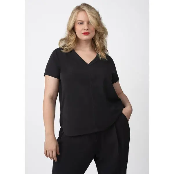 SEE ROSE GO Luxe Reversible T-shirt - Jet Black