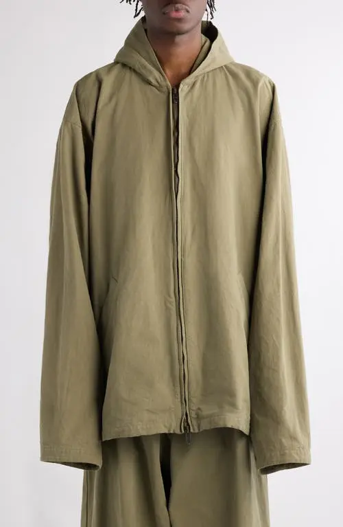 Balenciaga Oversized Cotton Hooded Jacket