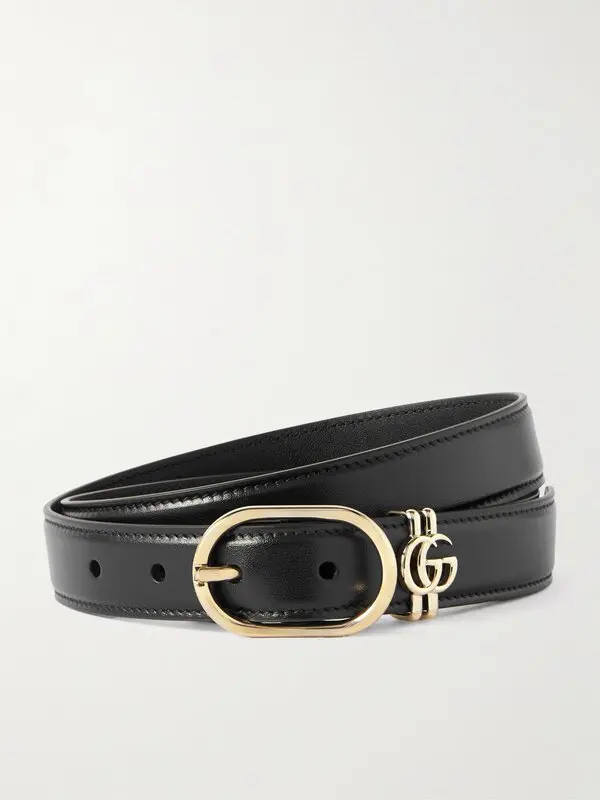 Gucci Plutone Leather Belt - Black