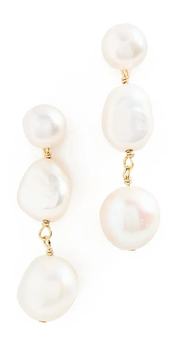 Shashi 3-row Drop Earrings