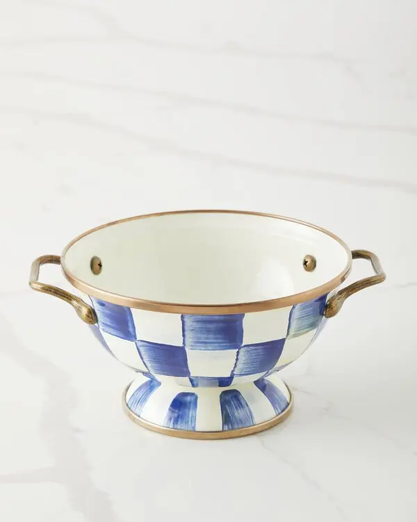 MACKENZIE-CHILDS Royal Check Enamel Simply Anything Bowl