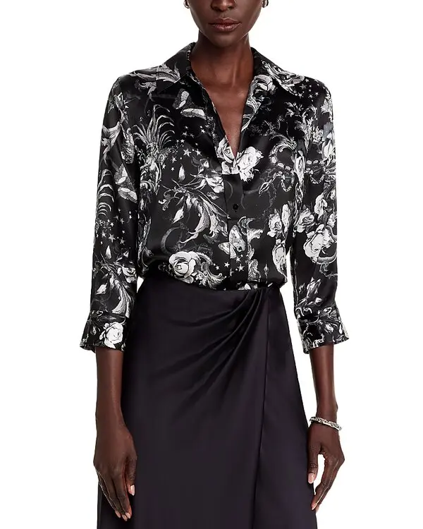 L'Agence Dani Floral Silk Blouse