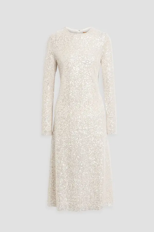 Stine Goya Celsia Sequined Tulle Midi Dress