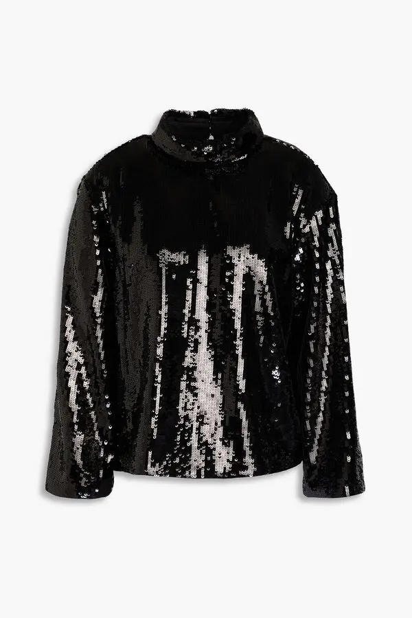 Theory Sequined Satin Blouse