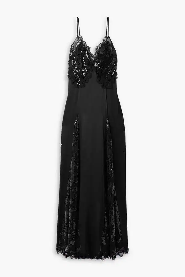 rodarte silk satin and cotton blend lace maxi dress Catherine_Borden's Need Product Set on LTK