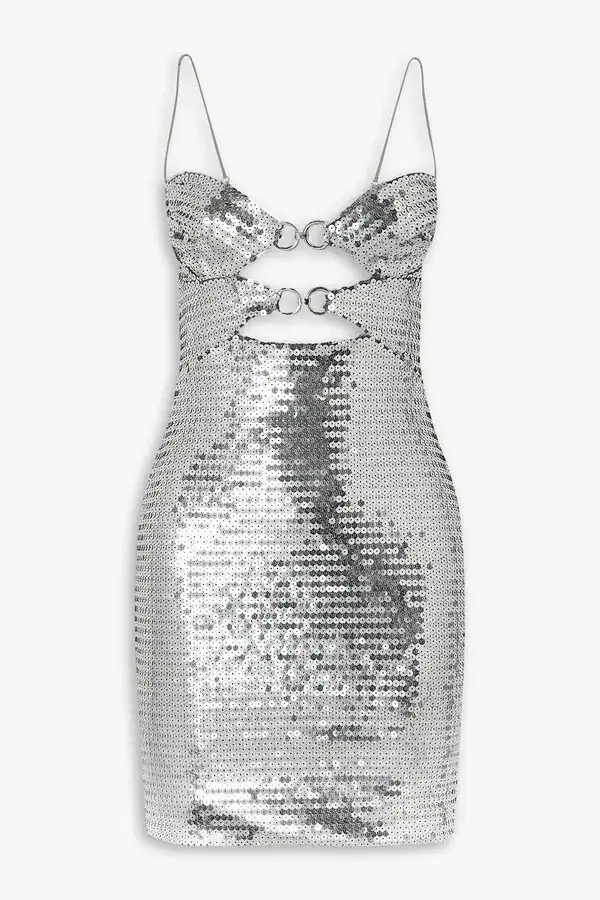 nensi dojaka sequin dress Nensi Dojaka Tulle-trimmed sequined gown Nensi Dojaka