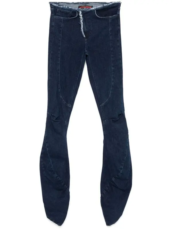 Ottolinger Frayed-edge Denim Bootcut Jeans