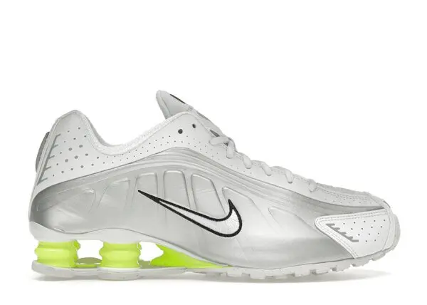 Nike Shox R4 Sneakers - White/metallic Silver/volt