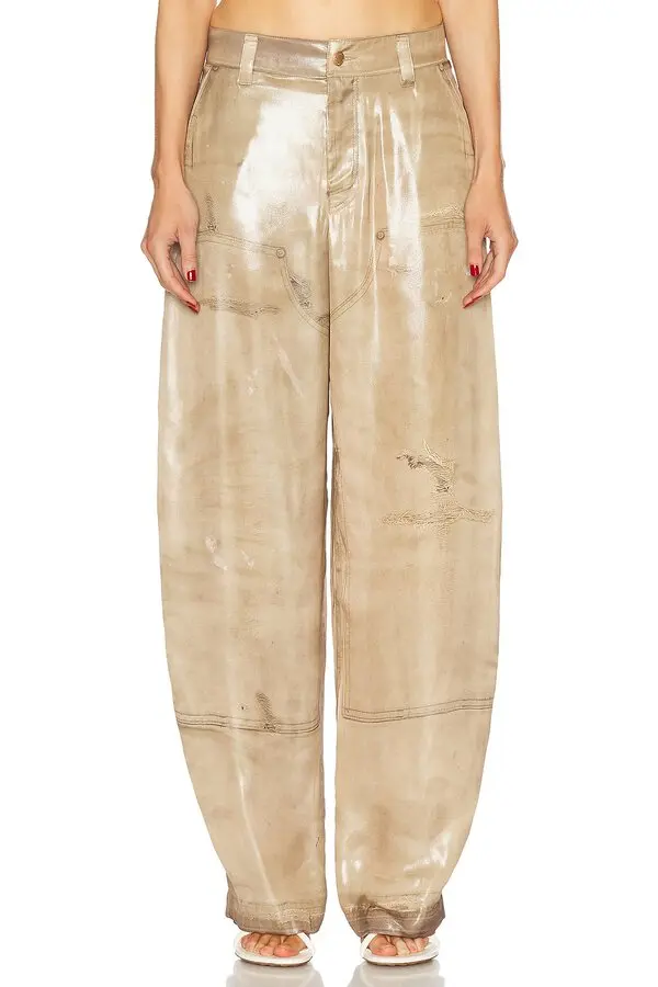 Alexander Wang Metallic Wide Leg Pant