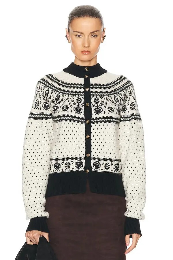 Khaite Marc Cashmere Cardigan - Neutral Multi