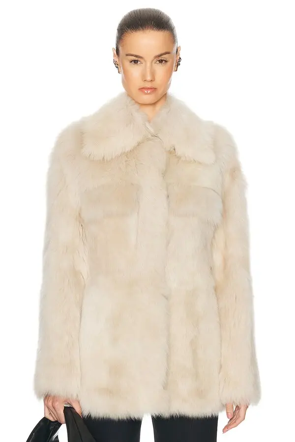 Khaite Iana Fur Jacket - Cream